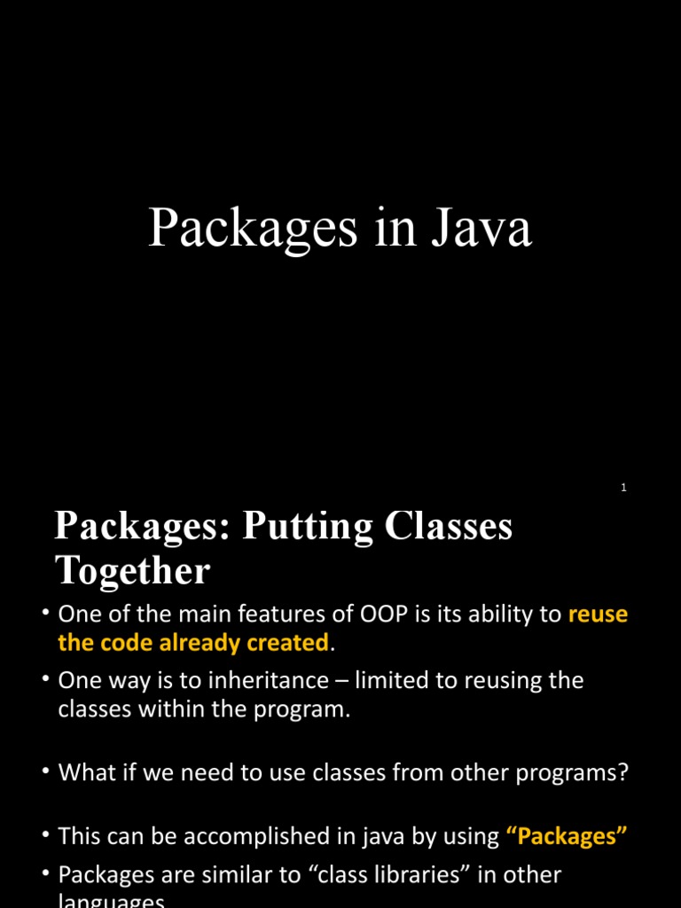 Packages-In-Java (Join AICTE Telegram Group) | PDF | Class (Computer ...