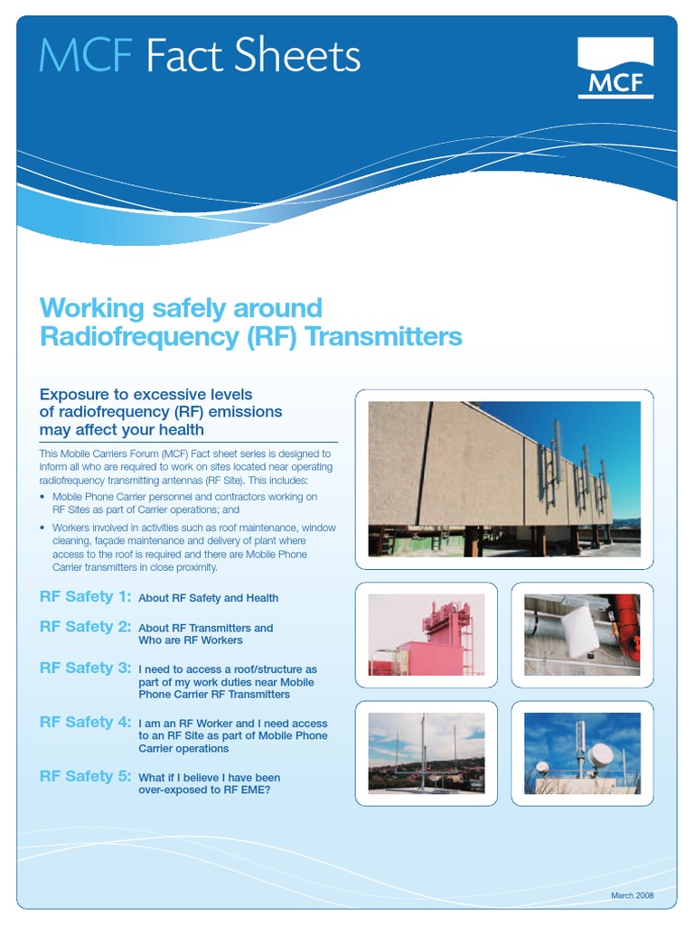 Fact Sheets: Working Safely Around Radiofrequency (RF) Transmitters ...
