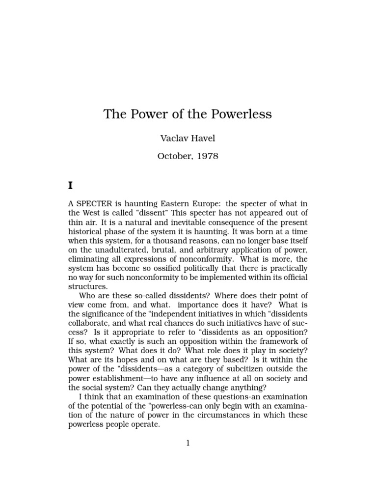 The Power of The Powerless | PDF