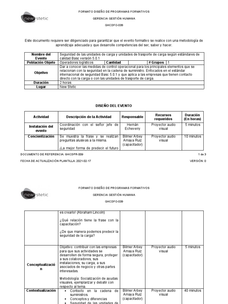 Ghcdfo-039 Formato Diseño de Programas Formativos | PDF | Business