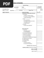 Oral Presentation Marking Scheme | PDF