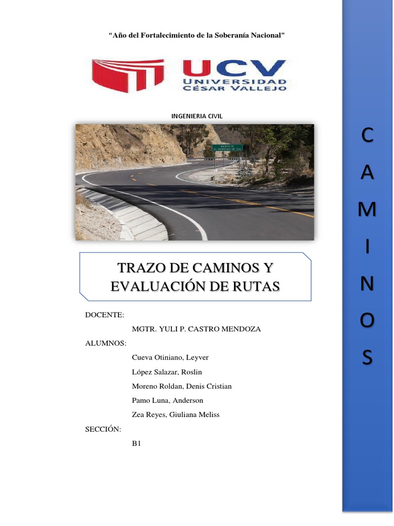 Trazo de Rutas 01 | Descargar gratis PDF | La carretera | Cantidades ...