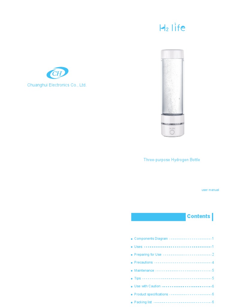 Chuanghui Electronics Co., LTD.: Three-Purpose Hydrogen Bottle | PDF ...