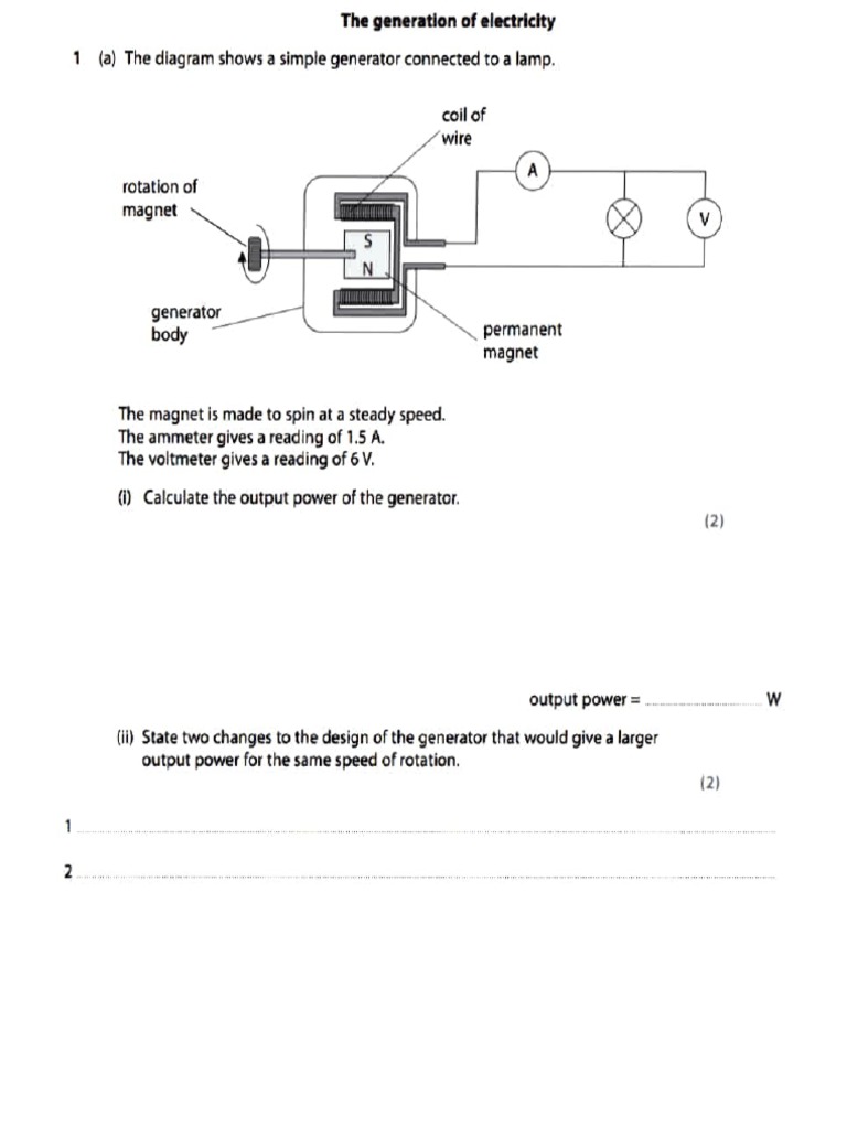 GCSE Edex Magnetism & Motor Effect P2 | PDF | Transformer | Electric ...
