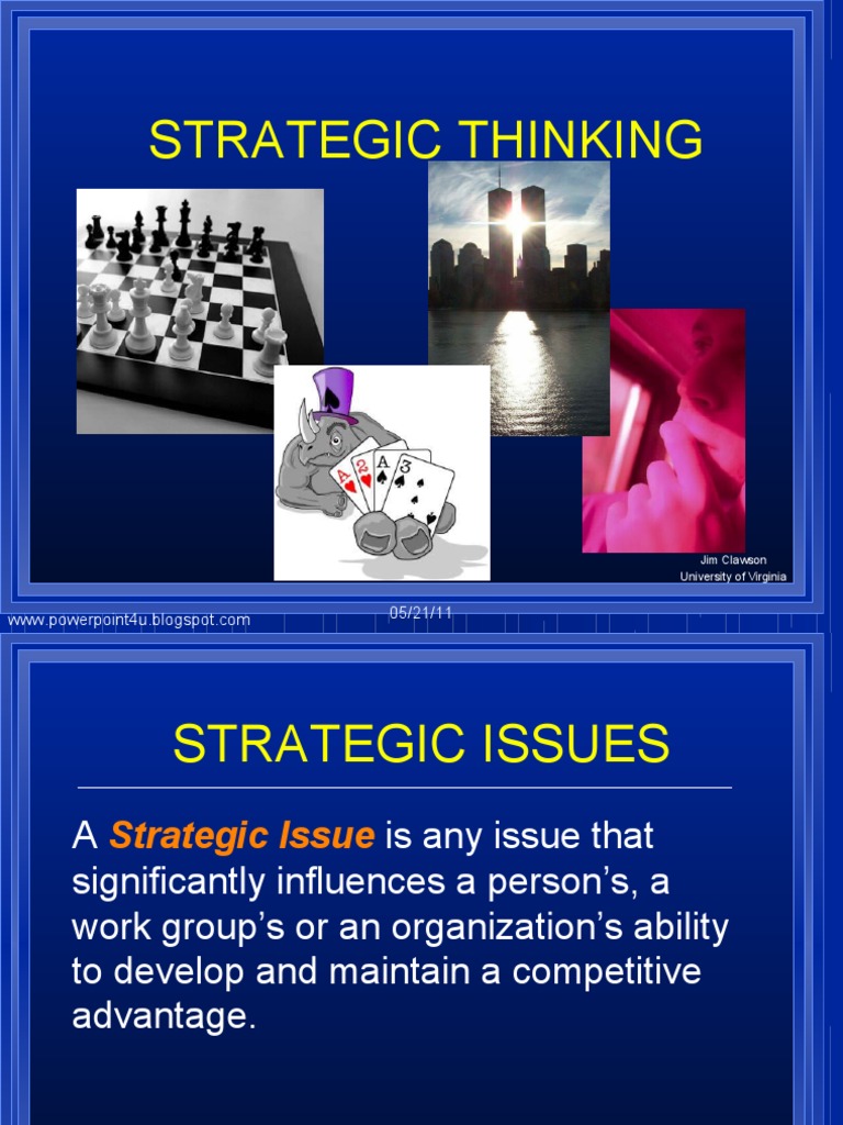 Strategic Thinking: Jim Clawson University of Virginia | PDF | Value ...