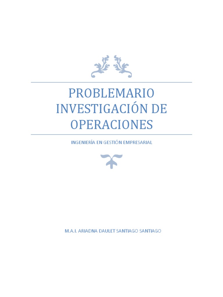 Problemario U4 - Líneas de Espera | PDF