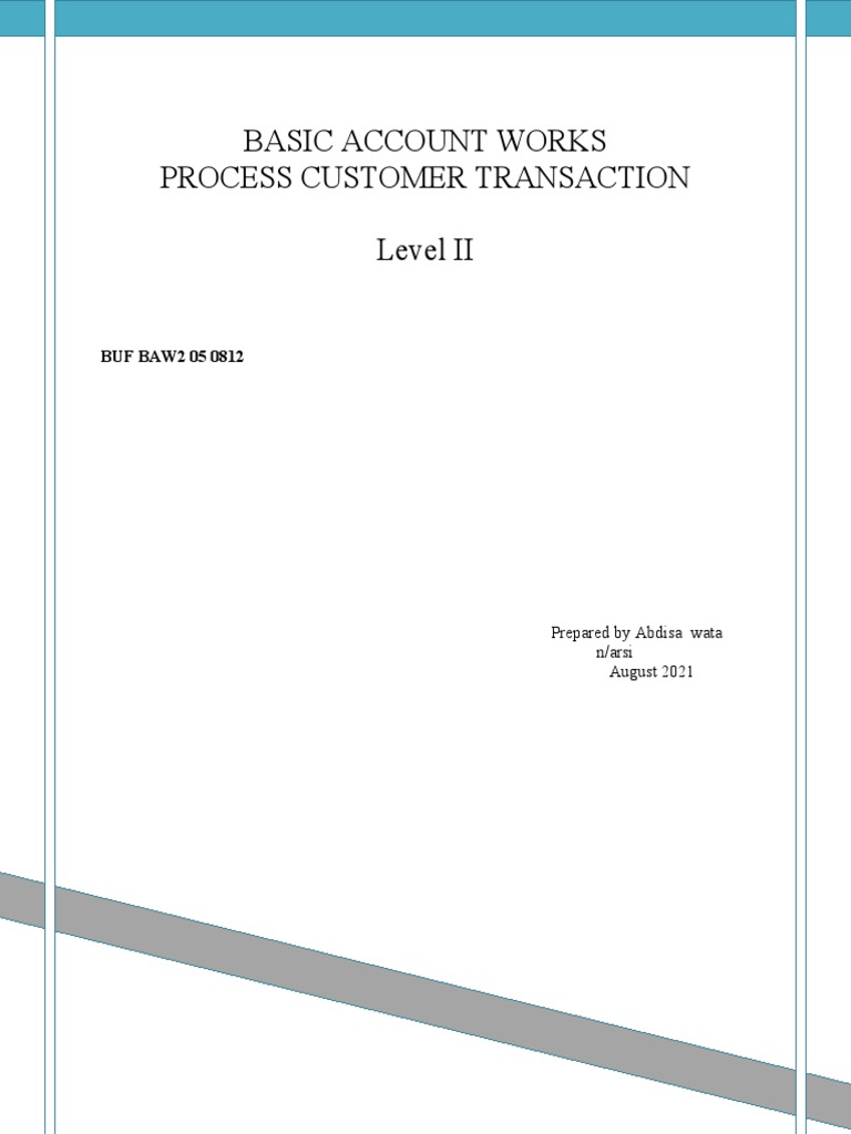 Process Customer Transaction | PDF | Financial Transaction | Cheque