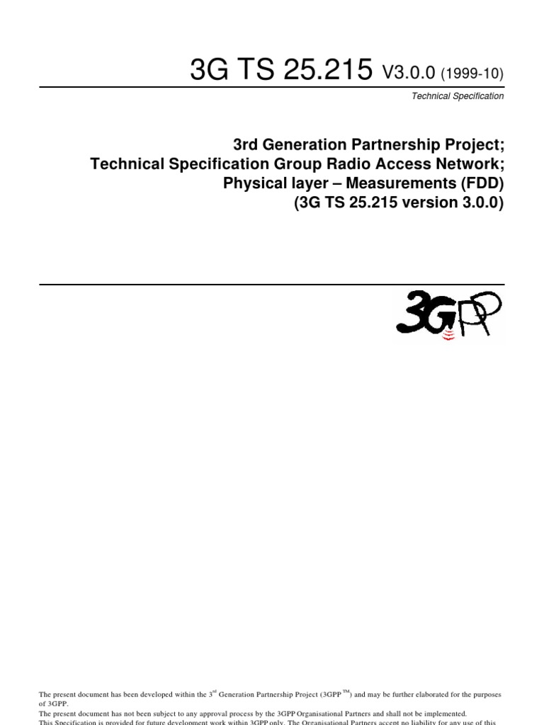 3rd Generation Partnership Project Technical Specification Group Radio ...