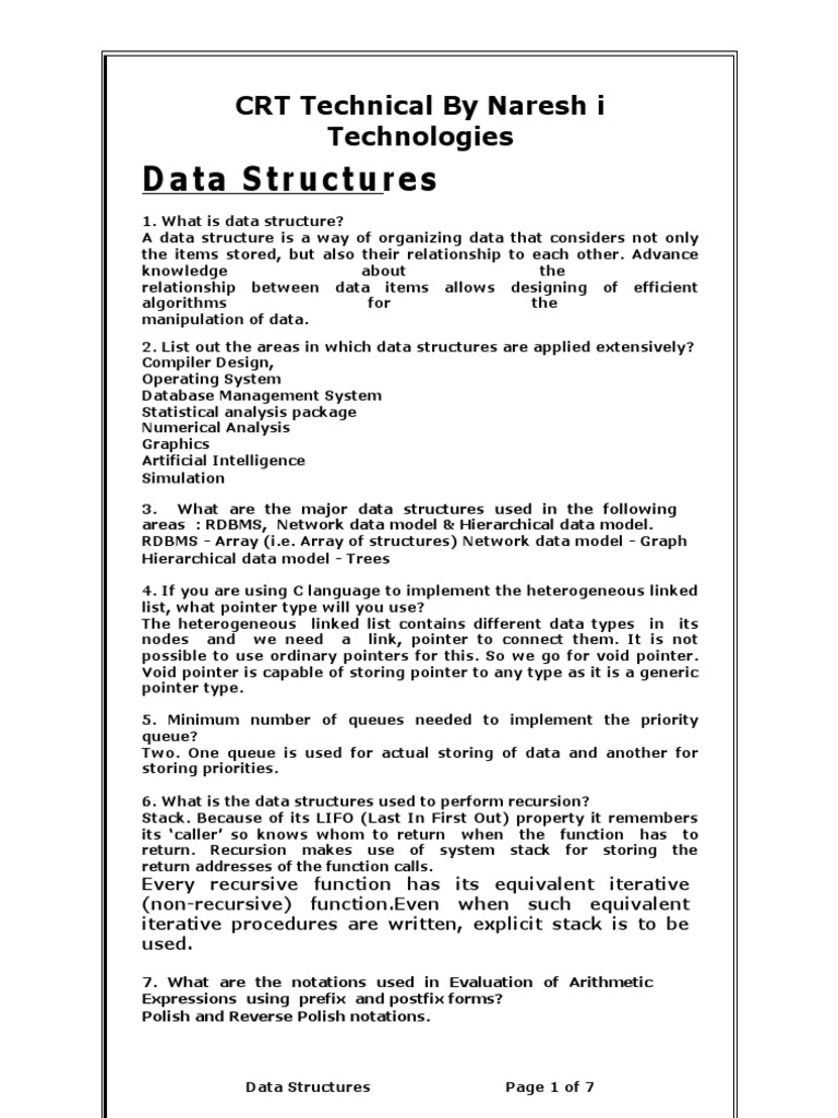 Data Structures | PDF | C (Programming Language) | Mathematical Concepts