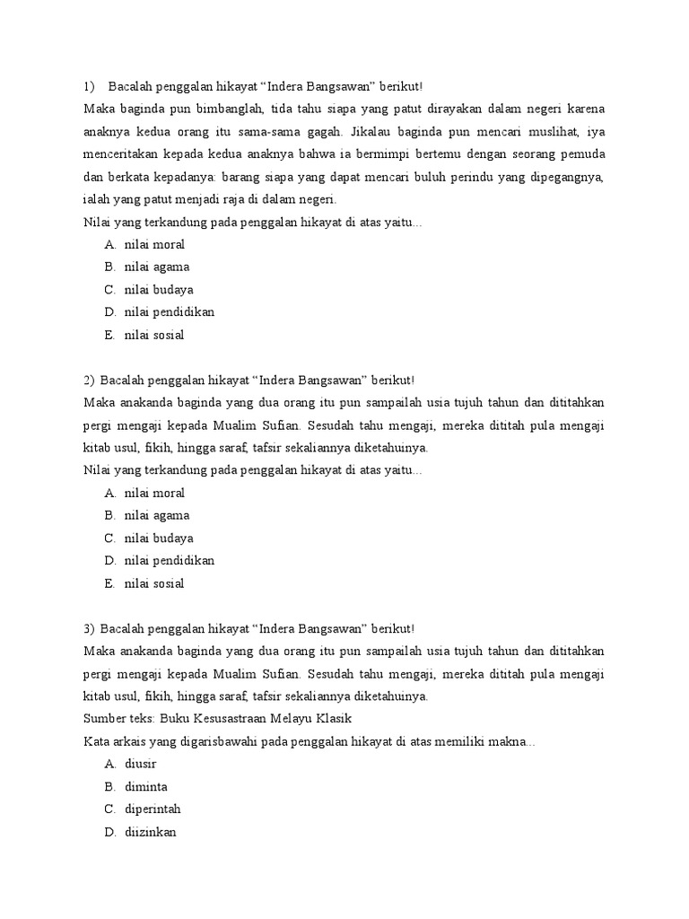 Soal Pas Bindo Kelas X Pak Rizki | PDF