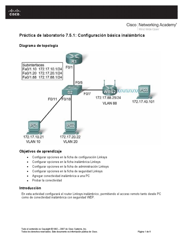 Configuracion Basica Redes Inalambricas | PDF | Dirección IP | Enrutador (Computación)