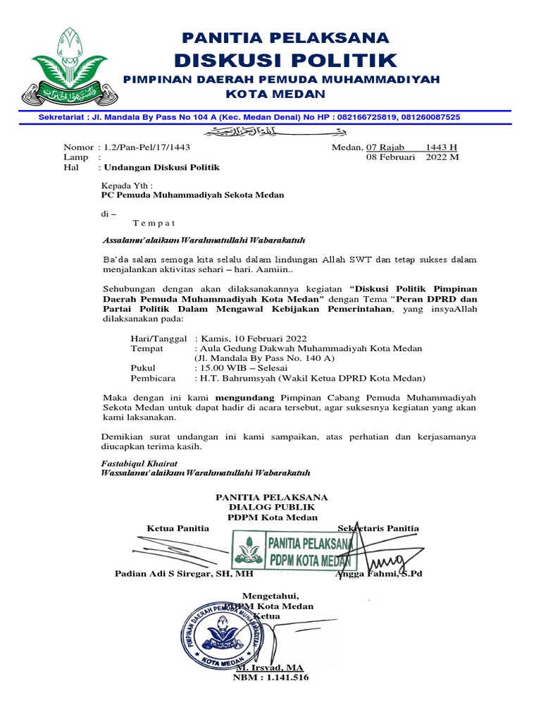 Undangan Diskusi Politik | PDF | Karier & Perkembangan