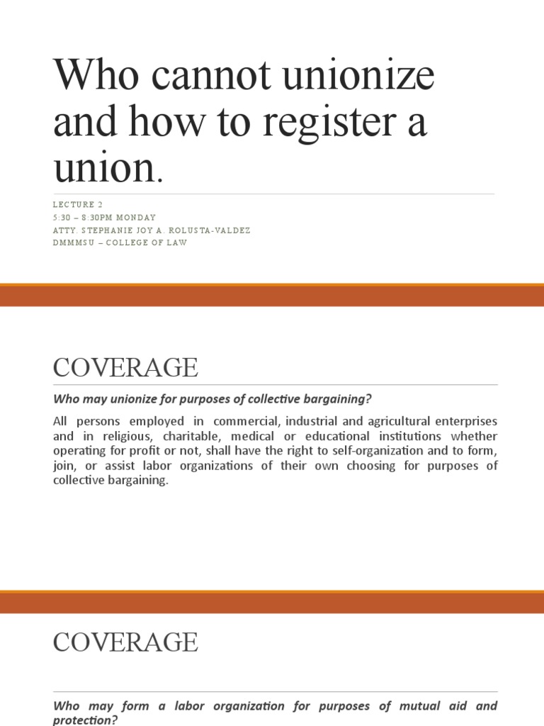 Who Cannot Unionize: Key Exclusions | PDF | Employment | Trade Union