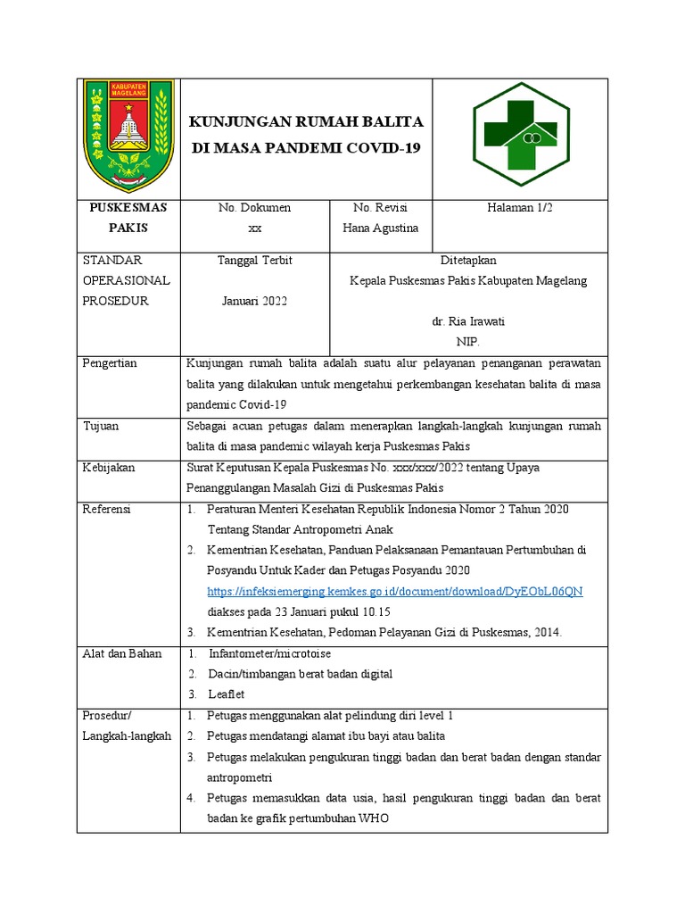 SOP - Kunjungan Rumah | PDF