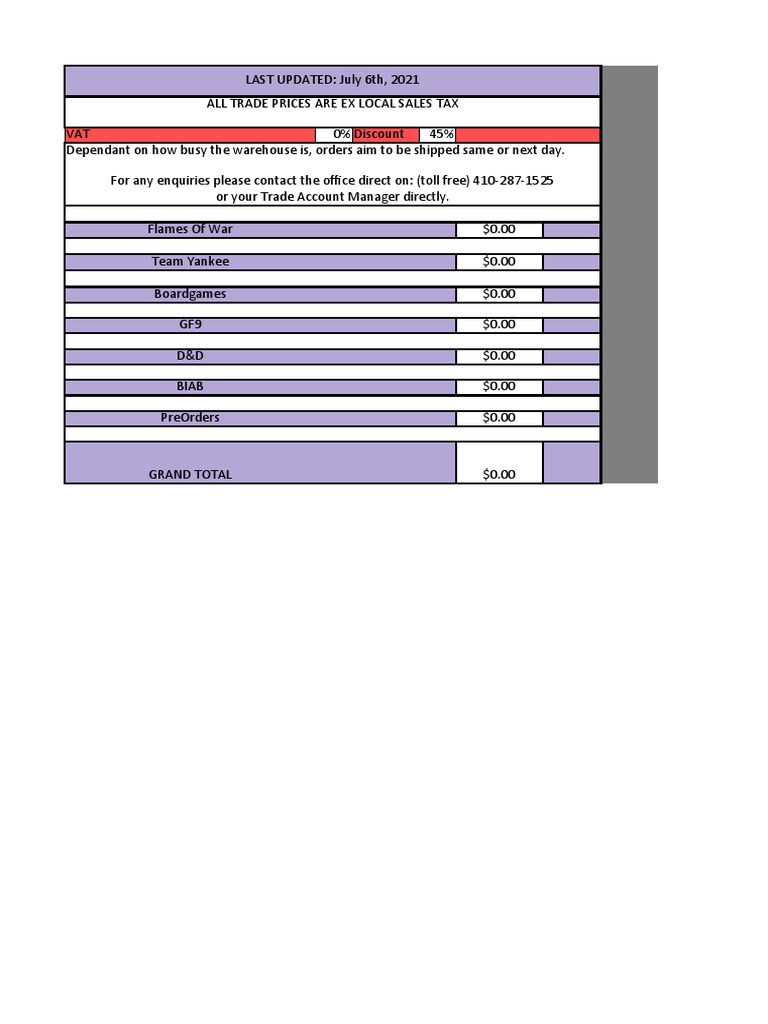 US Order Form | PDF | Tank Destroyer | Platoon