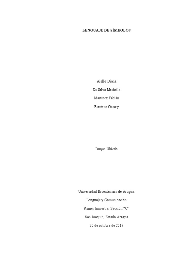Lenguaje de Símbolos | PDF | Los símbolos | Comunicación