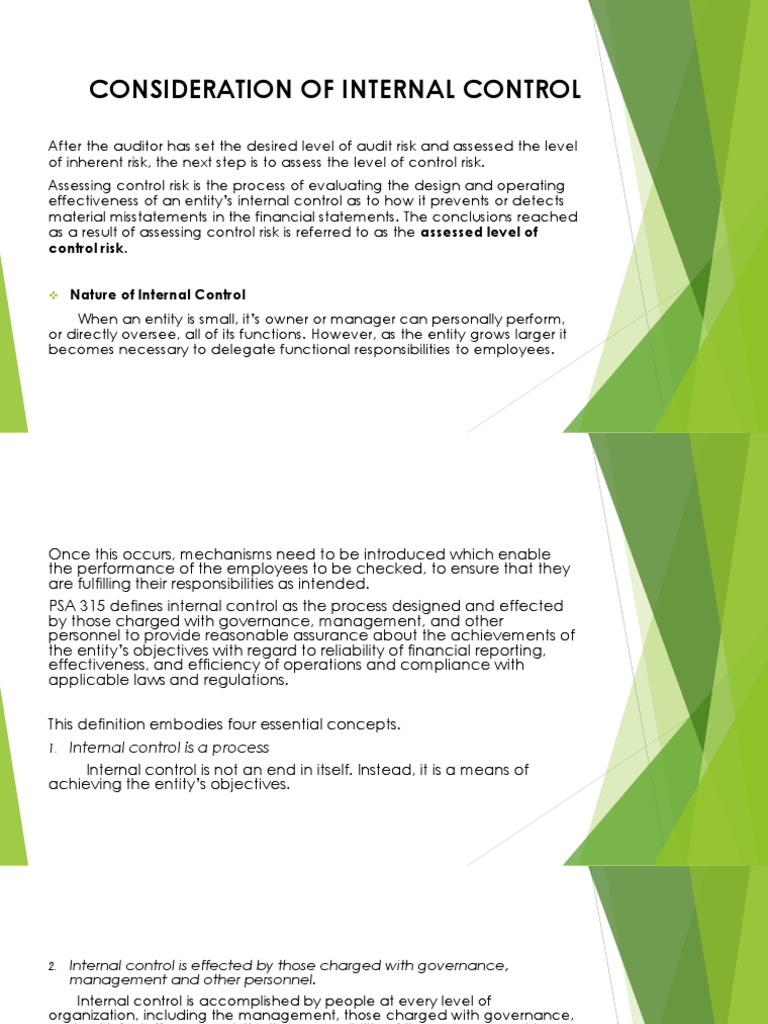 6 Consideration of Internal Control | PDF | Internal Control | Financial Audit