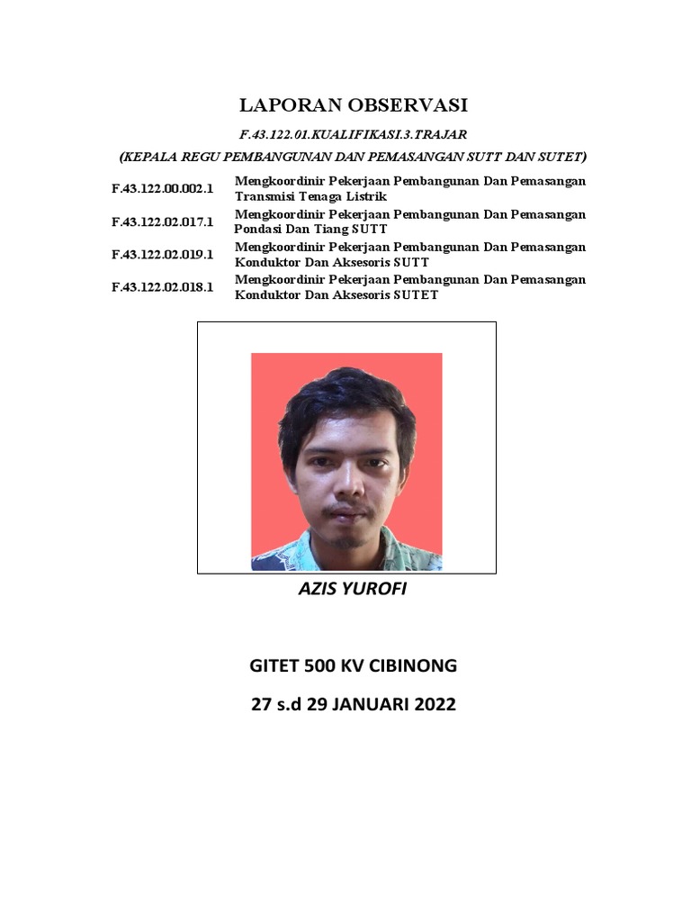 Koordinasi Pelaksanaan Pembangunan Infrastruktur Transmisi 500kV di GITC Cibinong | PDF
