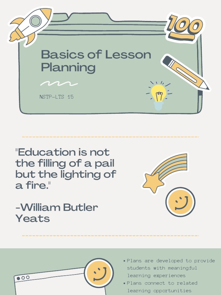 Planning for Learning: The Importance of Lesson Planning | PDF | Lesson ...