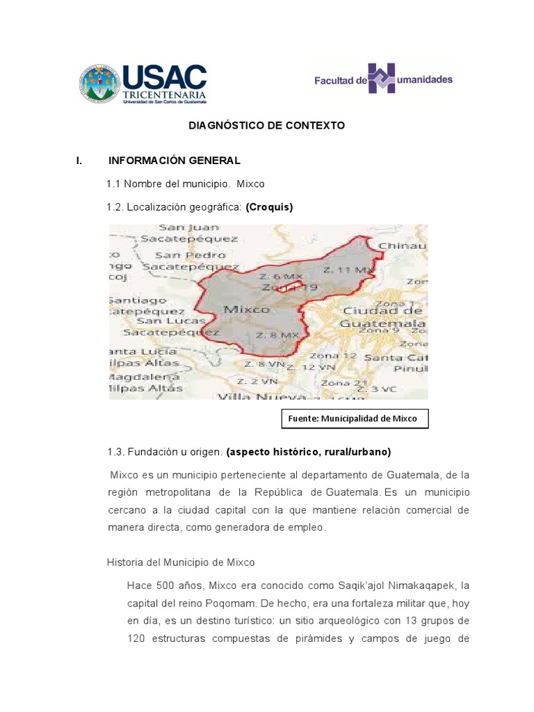 Diagnóstico del Municipio de Mixco | PDF | Gobierno local | Guatemala