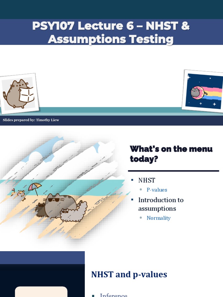 Lecture 6 - NHST and Assumptions Testing | PDF | P Value | Type I And ...