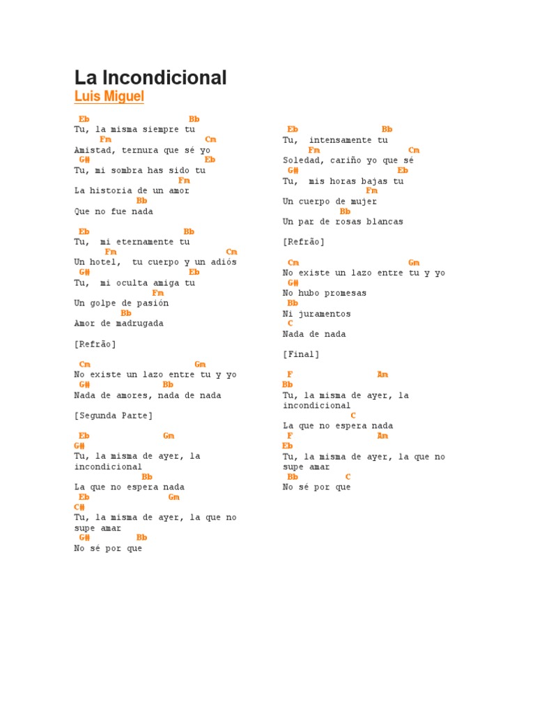 La Incondicional | PDF