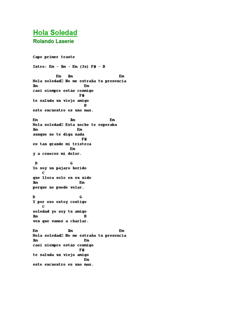 Hola Soledad | PDF