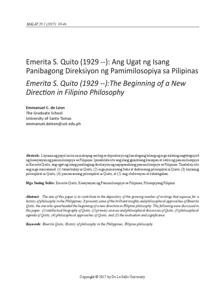 Emerita S. Quito 1929 - Ang Ugat NG Isan | PDF