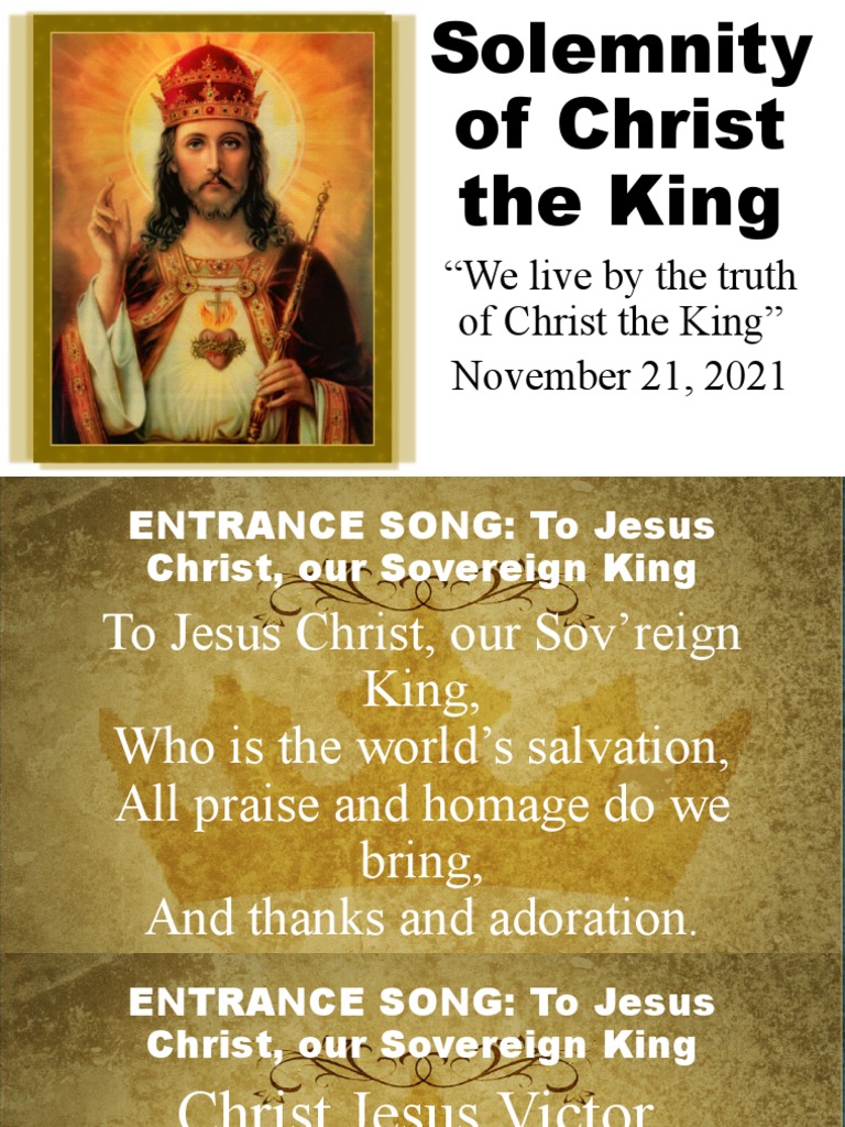 Solemnity of Christ The King | PDF | Eucharist | Lord's Prayer