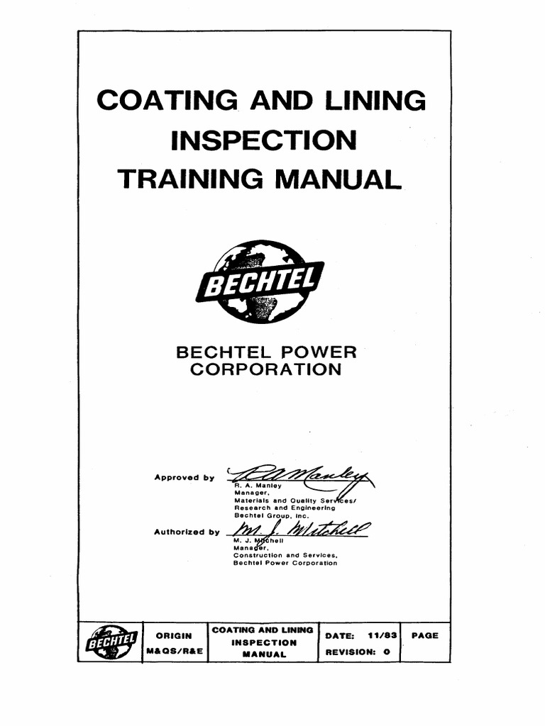Coating and Lining Inspection and Training Manual | PDF