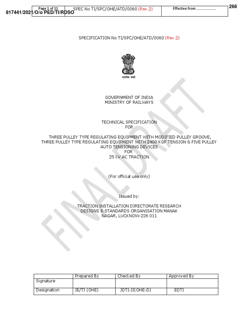 Final Draft of ATD Spec | PDF | Steel | Mechanical Engineering