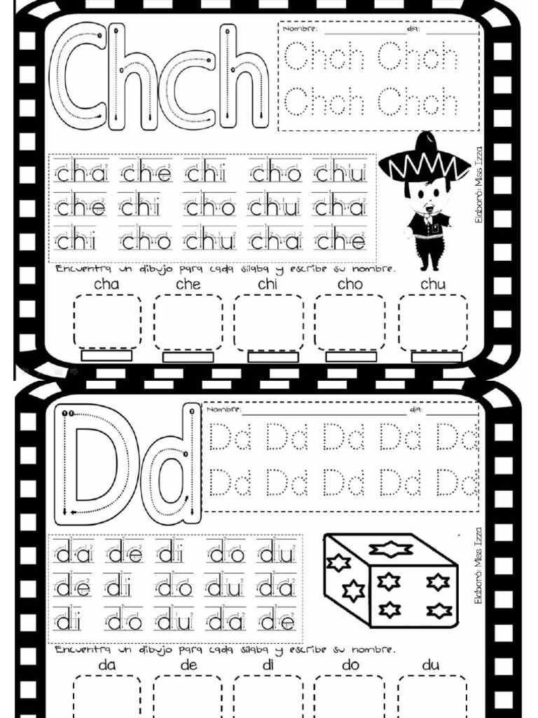 CH D E.Abecedario-Grafomotricidad | PDF