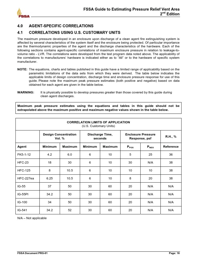 FSSA Guide To Estimating Pressure Relief Vent Area 2 Edition | PDF ...
