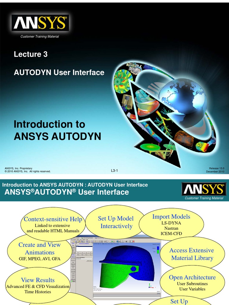 Introduction To Ansys Autodyn | Download Free PDF | Graphical User Interfaces | Command Line ...