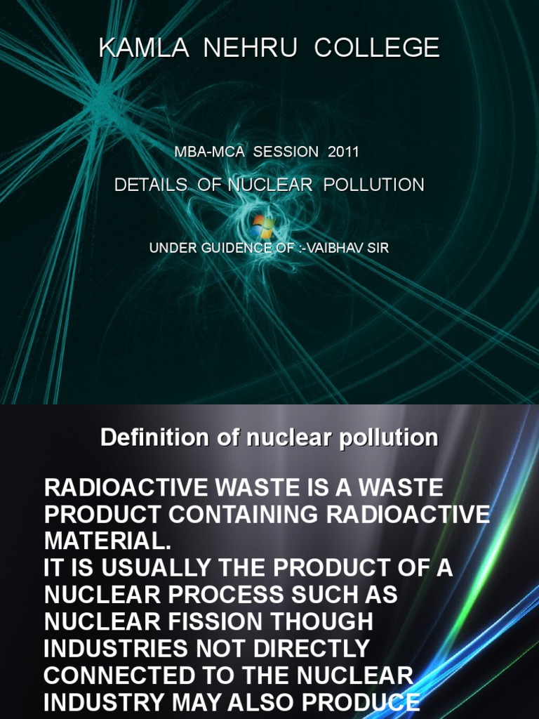 Nuclear Pollution | PDF | Nuclear Power | Nuclear Power Plant