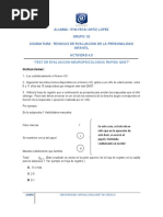 Evaluación QNST en Neuropsicología | PDF | Mano | Neurología