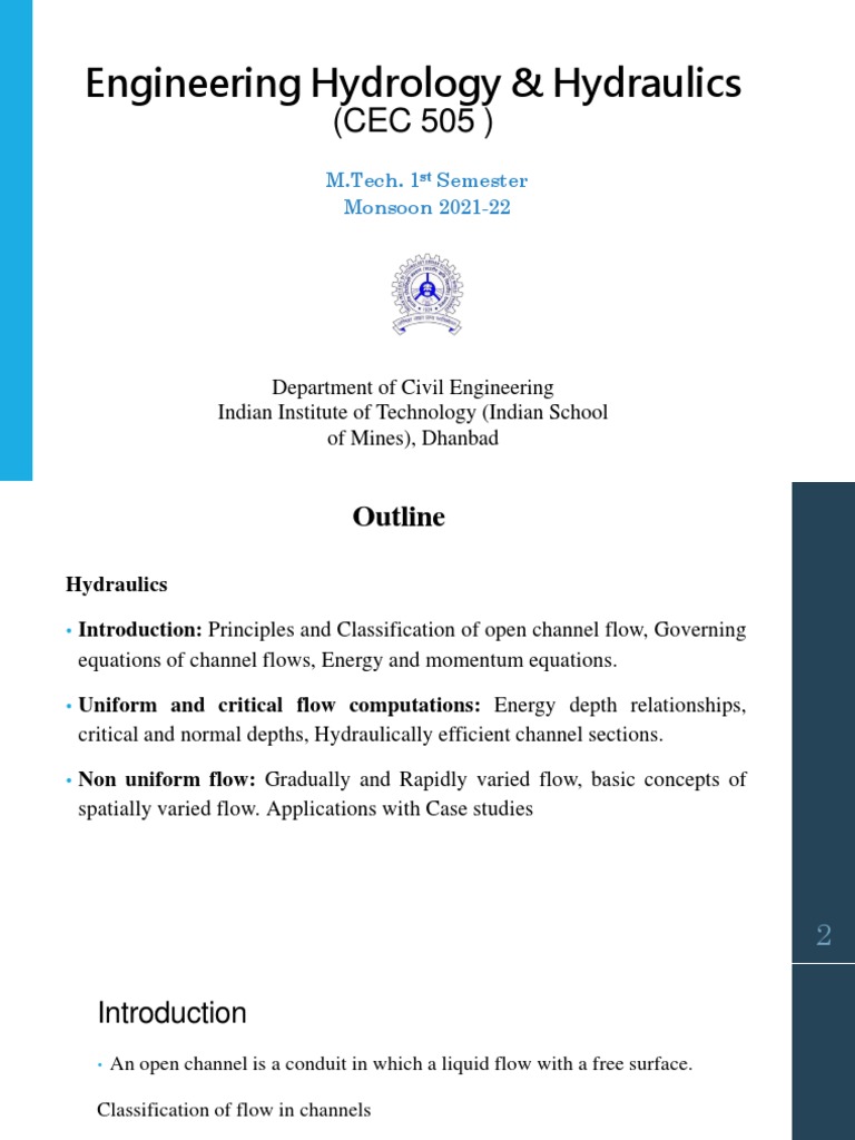Engineering Hydrology & Hydraulics | PDF | Fluid Dynamics | Reynolds Number