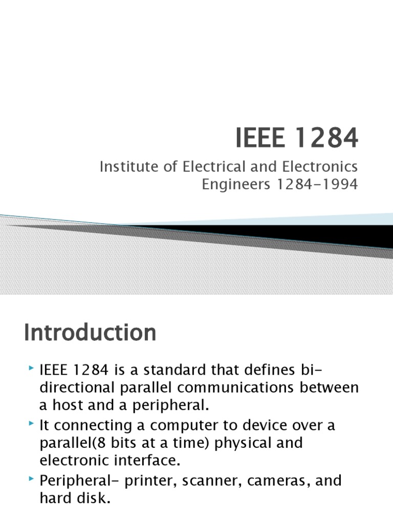 IEEE 1284: Bi-Directional Parallel Standard | PDF | Information And ...