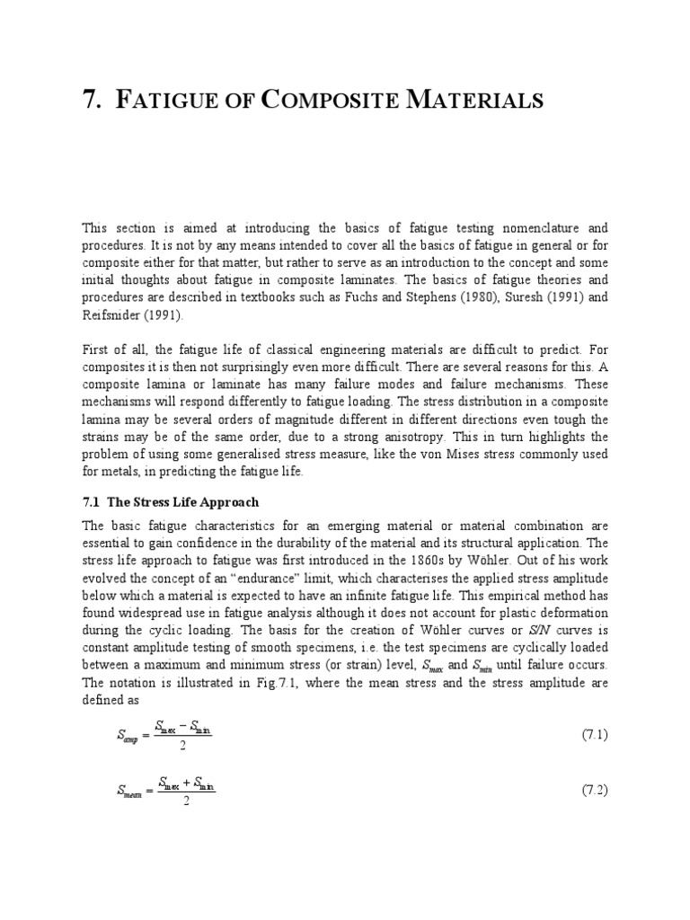 Composite Materials Fatigue Testing Basics | PDF | Fatigue (Material ...