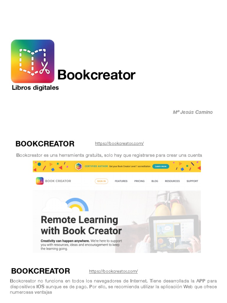 Bookcreator Tutorial | PDF | Aplicación movil | Youtube
