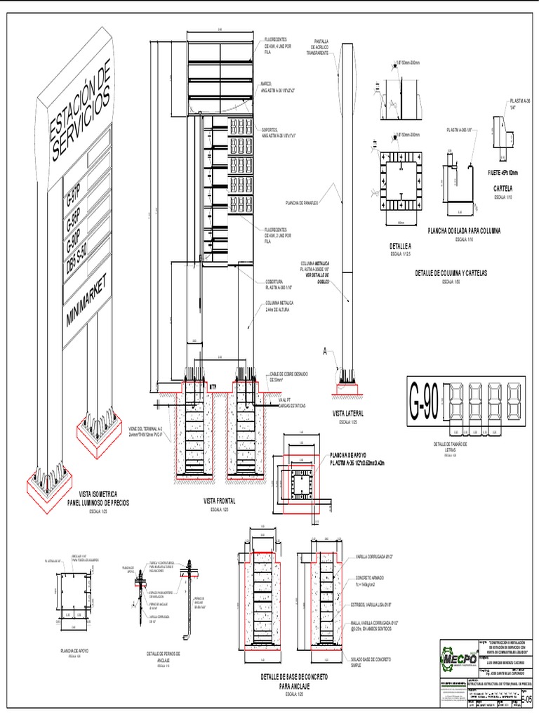 E-05 - ESTRUCTURAS - ESTRUCTURA DE TÓTEM - OK-Model | PDF