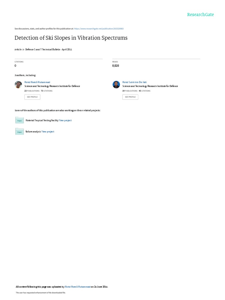 Ski Slopes in Vibration Analysis | PDF | Spectral Density | Spectrum