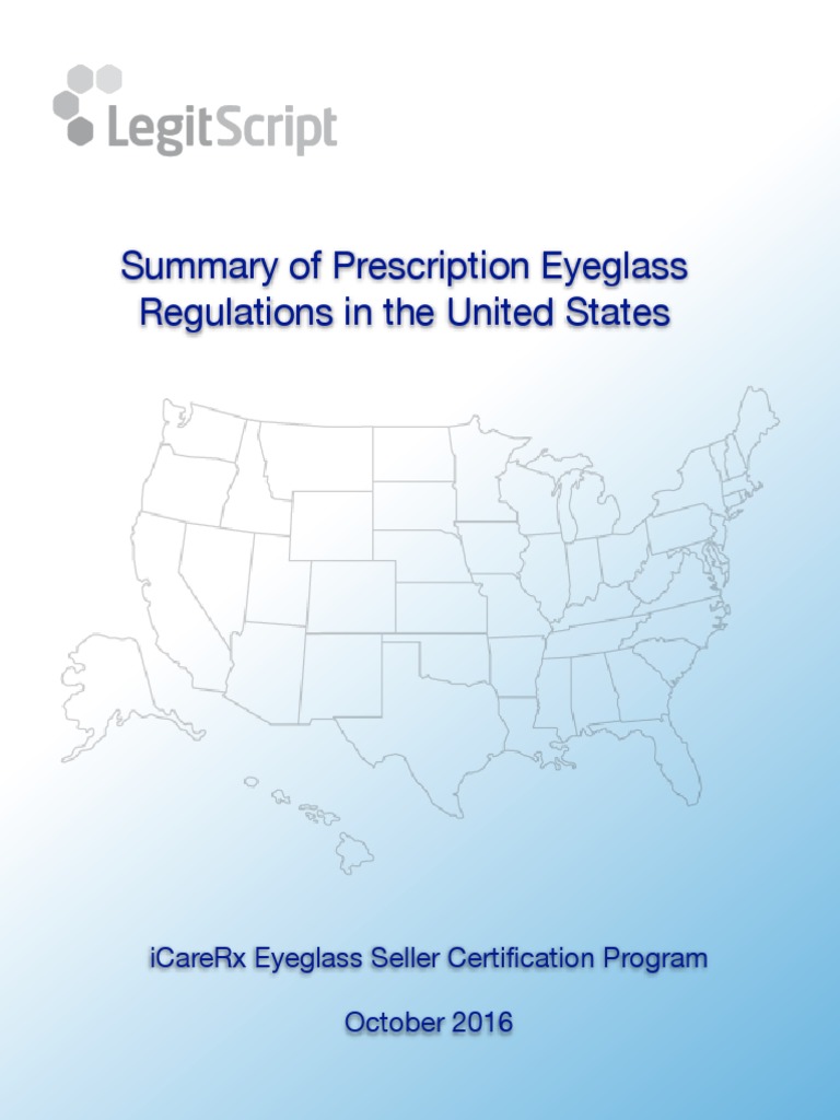 US Eyeglass Sales Regulations Overview | PDF | Optometry | Medical ...