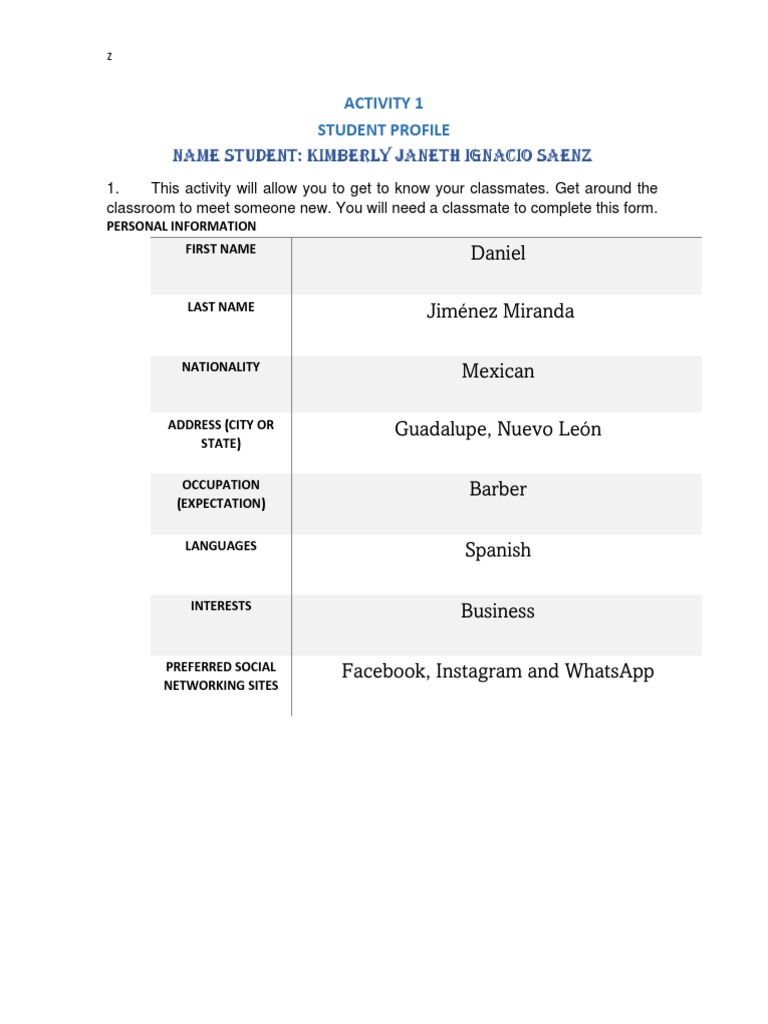 Name Student: Kimberly Janeth Ignacio Saenz | PDF | Communication