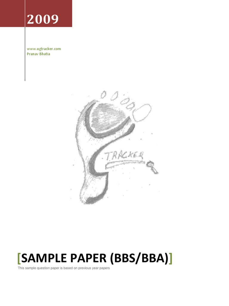 Sample Paper (BBS/BB Sample Paper (Bbs/Bba) : Pranav Bhatia | PDF ...