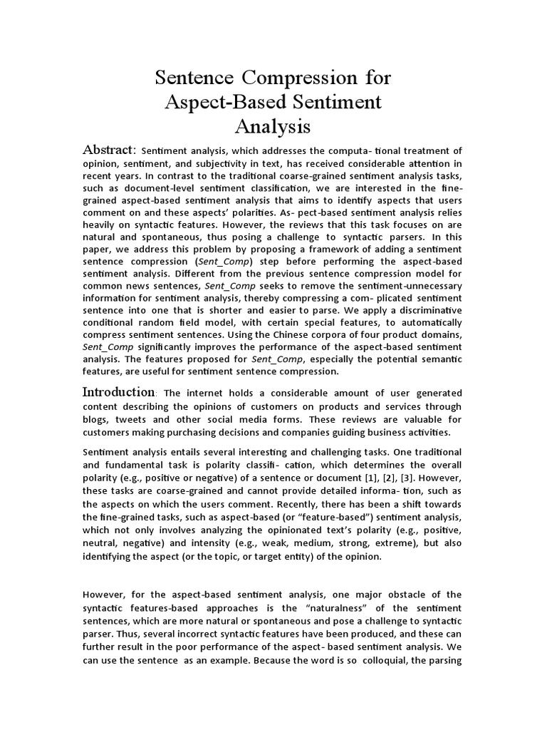 Aspect Based Sentiment Analysis | PDF | Parsing | Cognitive Science