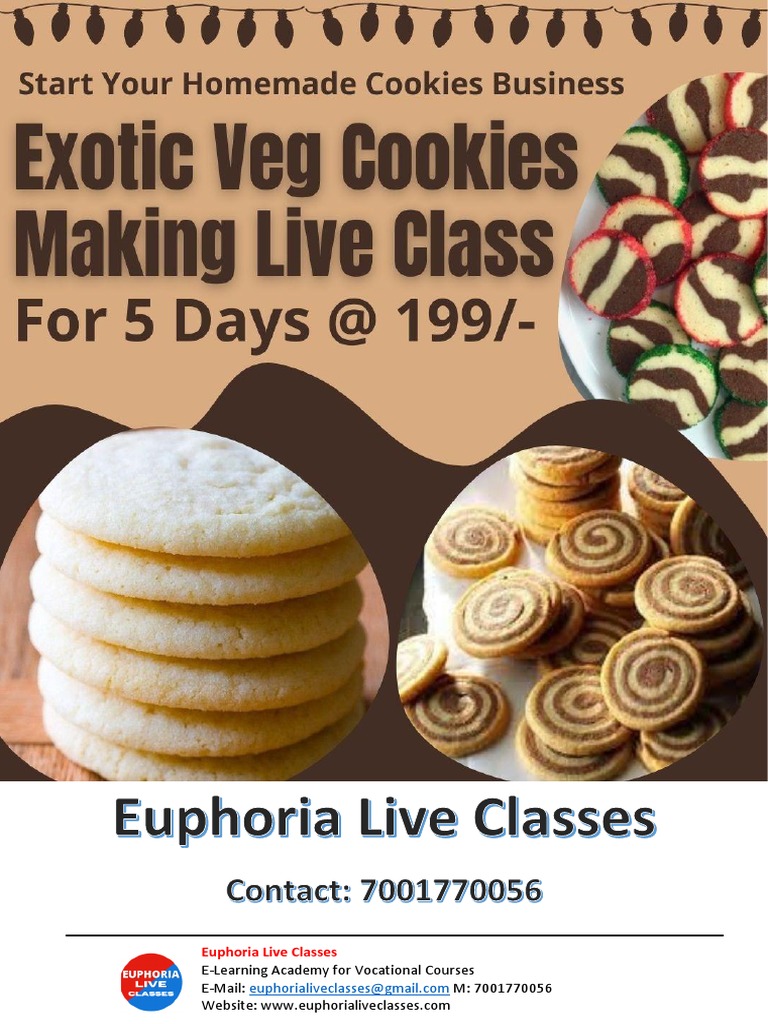 Exotic Cookies Making Ingredients & Recipes 10th January 2022 | PDF ...