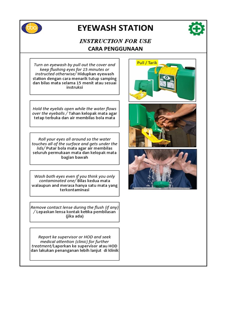 Eyewash Instruction | PDF