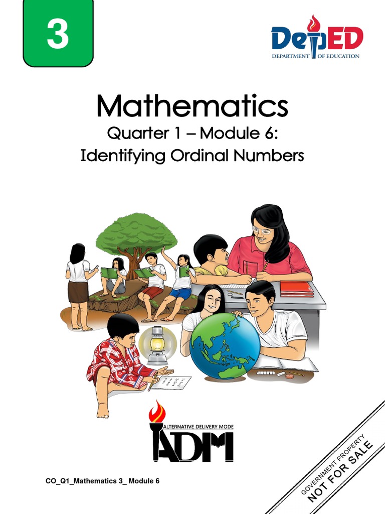 Math3 q1 Mod06 Identifyingordinalnumbers v2 | PDF | Notation | Encodings