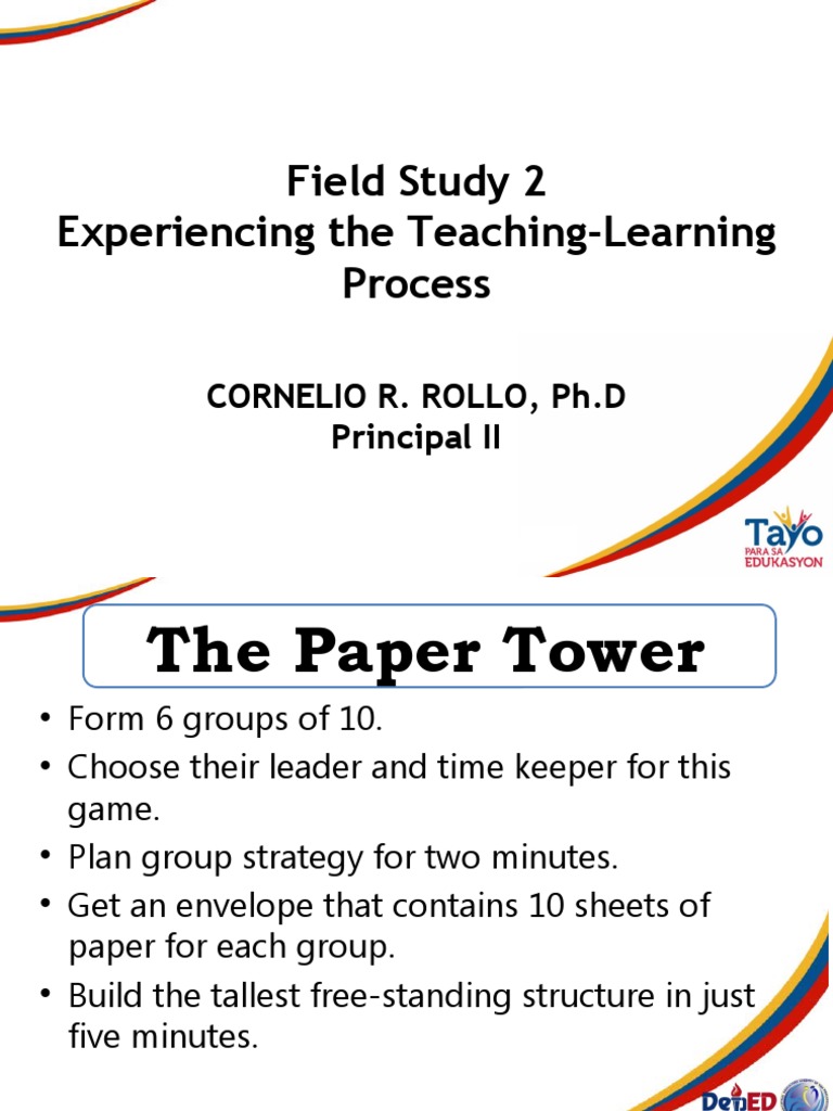 Field Study 2 Experiencing The Teaching-Learning Process: Cornelio R ...